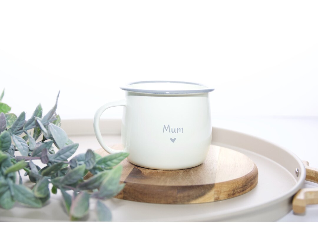 Personalised Mum Mug, Enamel Mug, Mothers Day Mug, Gift for Mum, Mummy ...