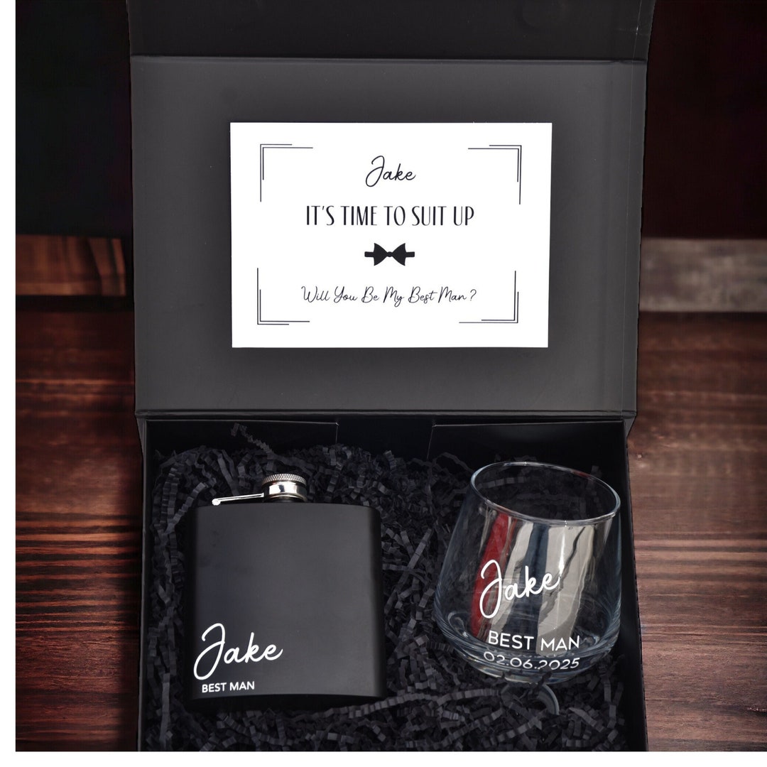 Personalised Best Man Gift, Groomsman Gift, Thank You for Being My Best ...