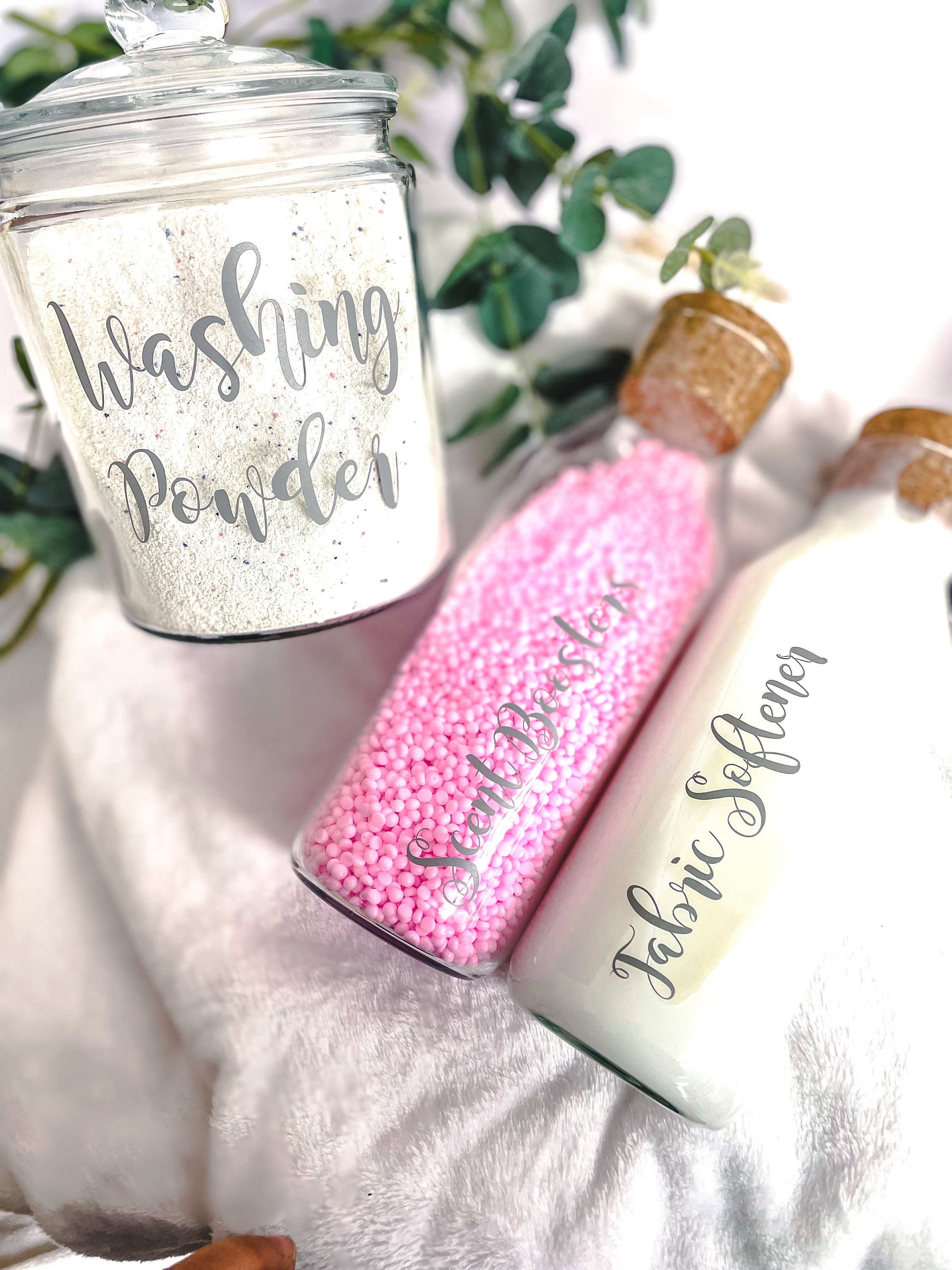 Laundry Room Labels Washing Powder Label Fabric Softener Jar | Etsy ...