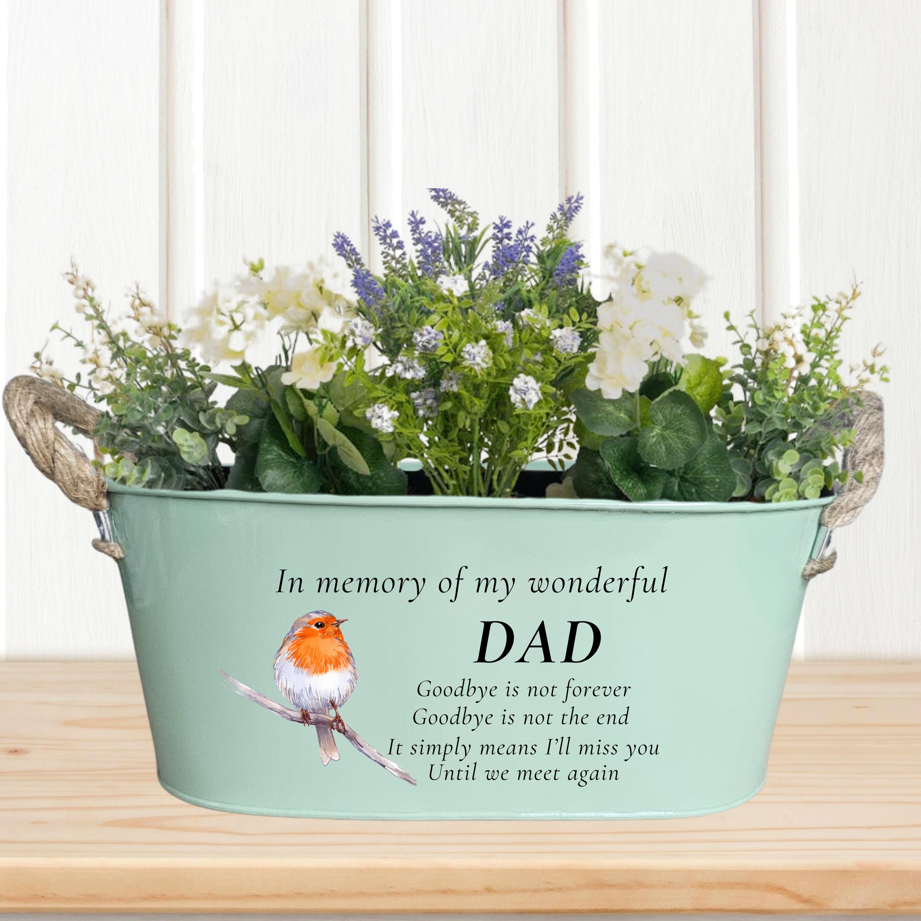 Personalised Memorial Planter: Robin Design, in Loving Memory - Etsy