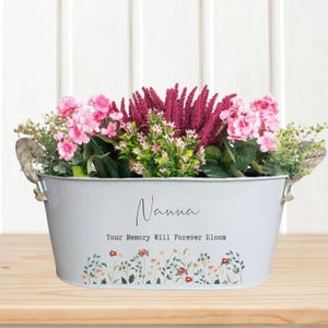 Personalised Memorial Planter, Memorial for Dad, Grandad, Cemetery ...