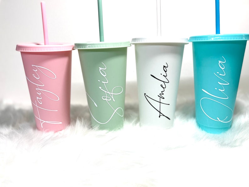 Personalised Cold Cup With Straw Starbucks Inspired Party - Etsy UK