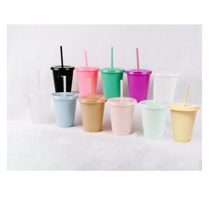 Personalised Kids Cold Cup With Straw: Holographic Name Party Favor ...