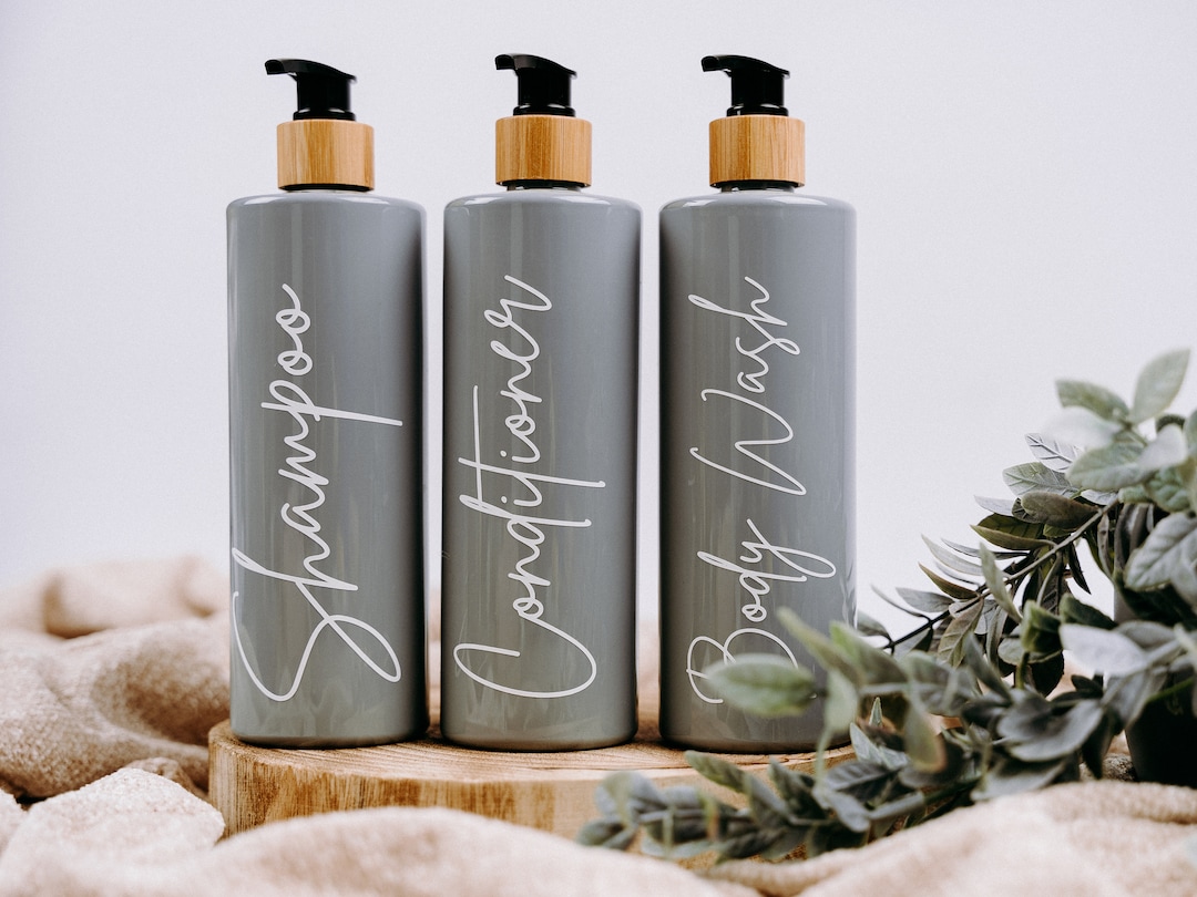 Shampoo and Conditioner Bottles, Refillable Shampoo Bottle, Reusable ...