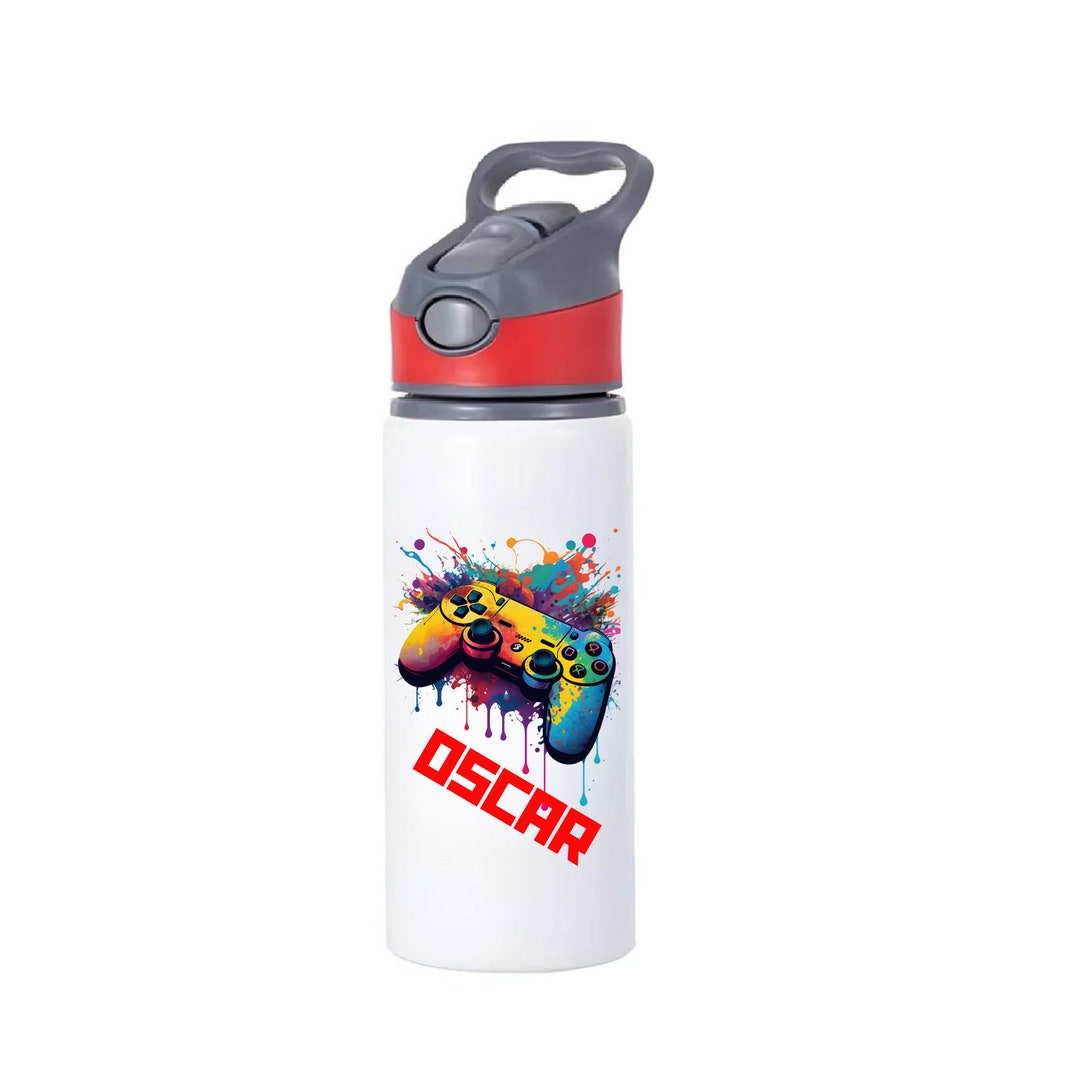 Personalised Gaming Water Bottle: 650ml Kids School Drinks Bottle - Etsy