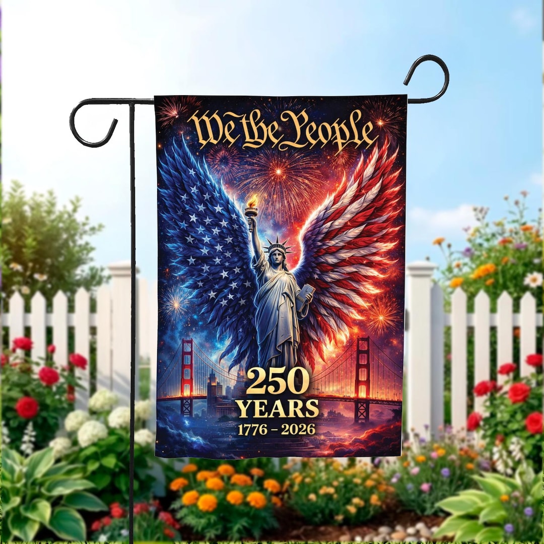 250 Years America Garden Flag, 250th Anniversary USA Patriotic Banner ...