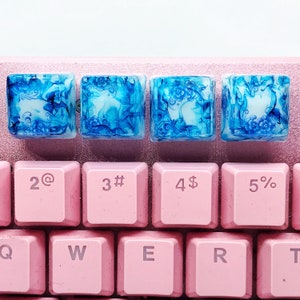 Blue Porcelain Pattern Artisan Keycap Chinese Floral Vector, Blue and ...