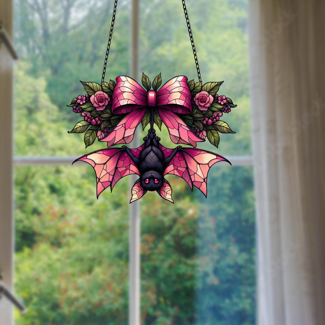 Halloween Bat Gothic Coquette Bow Window Decor, Mythical Creature ...