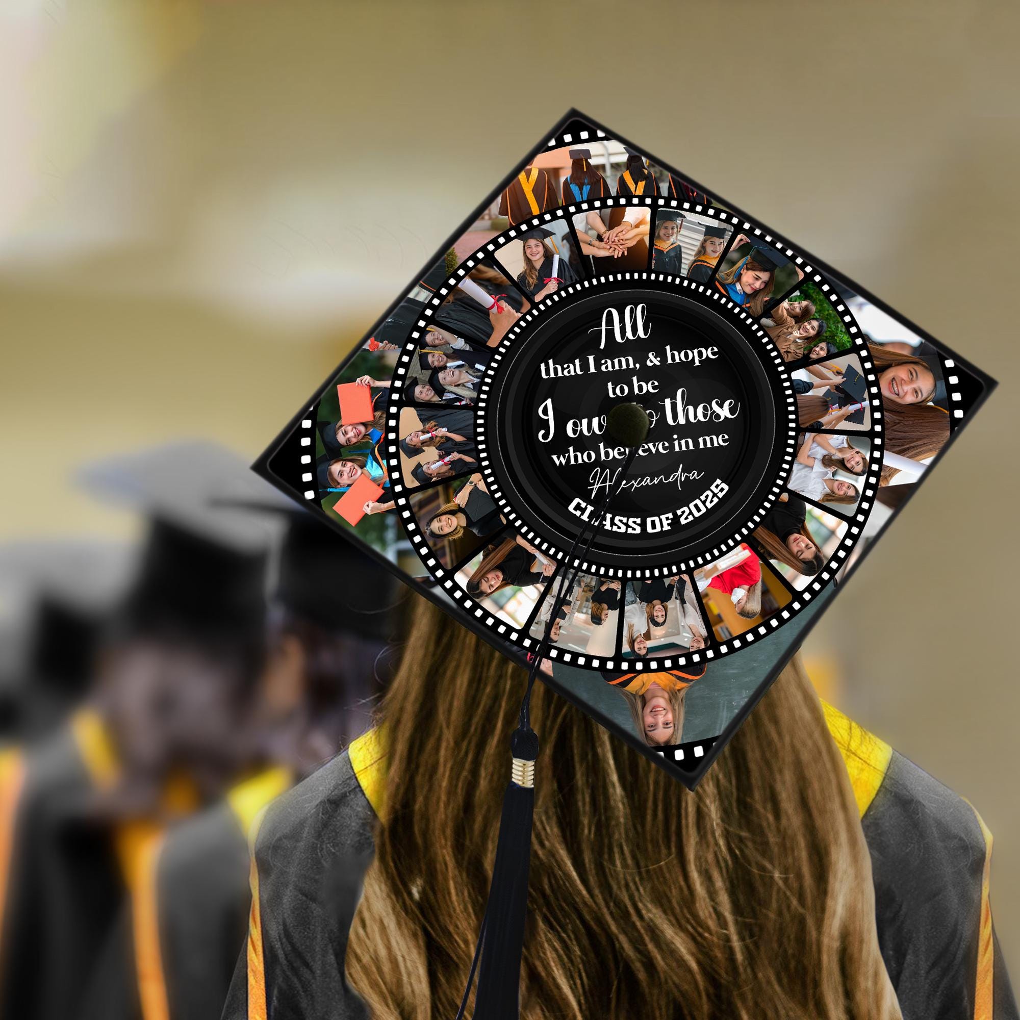 Personalized Photo Graduation Cap Topper: Custom Memory Film, Class of ...