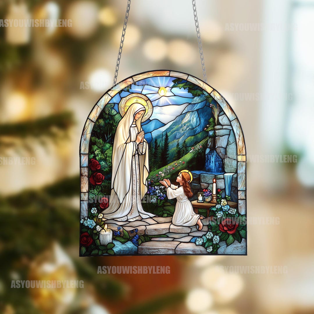Blessed Virgin Mary Acrylic Ornament: Heavenly Window Decor - Etsy