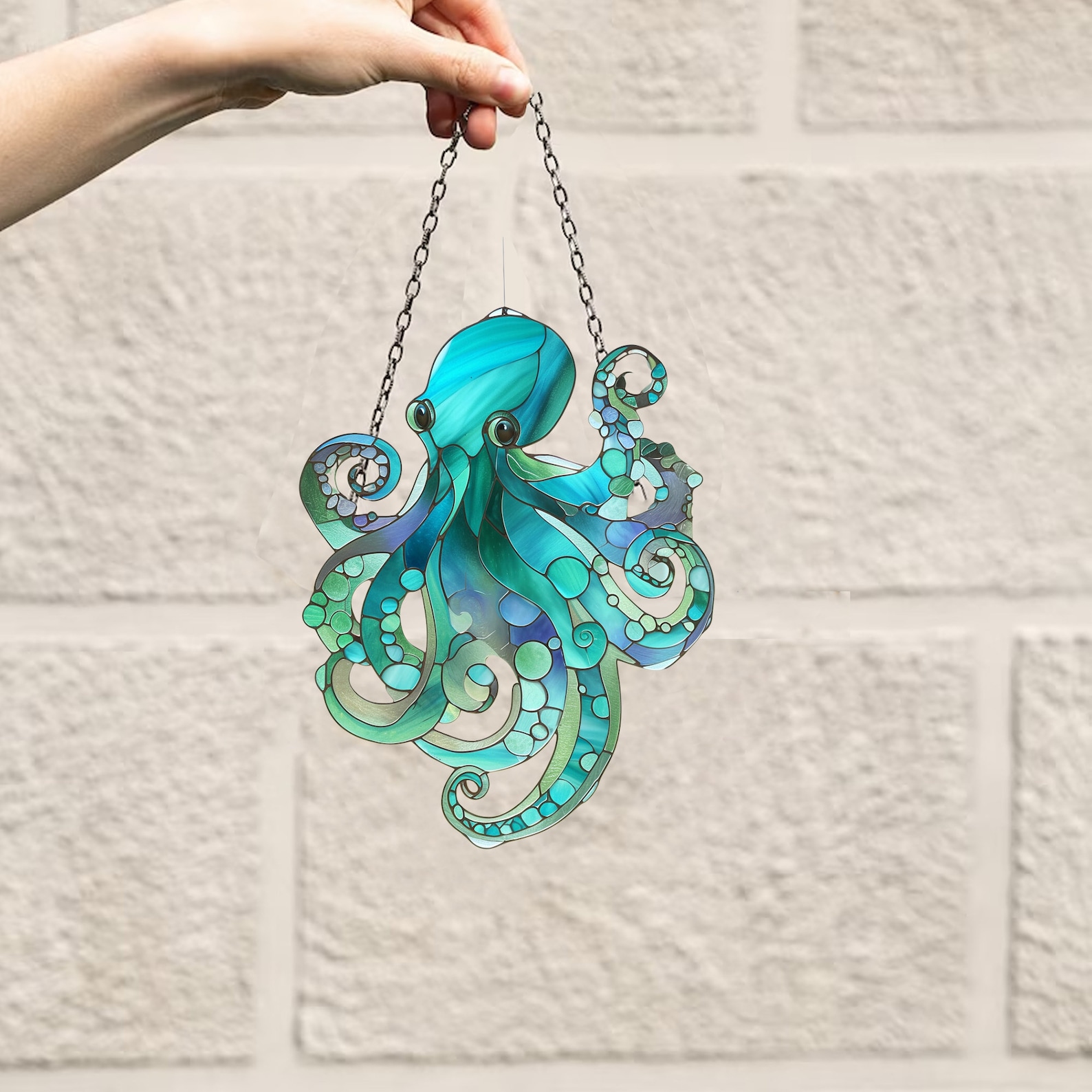 Blue Octopus Acrylic Window Decor, Sea Octopus Decor, Acrylic Octopus ...