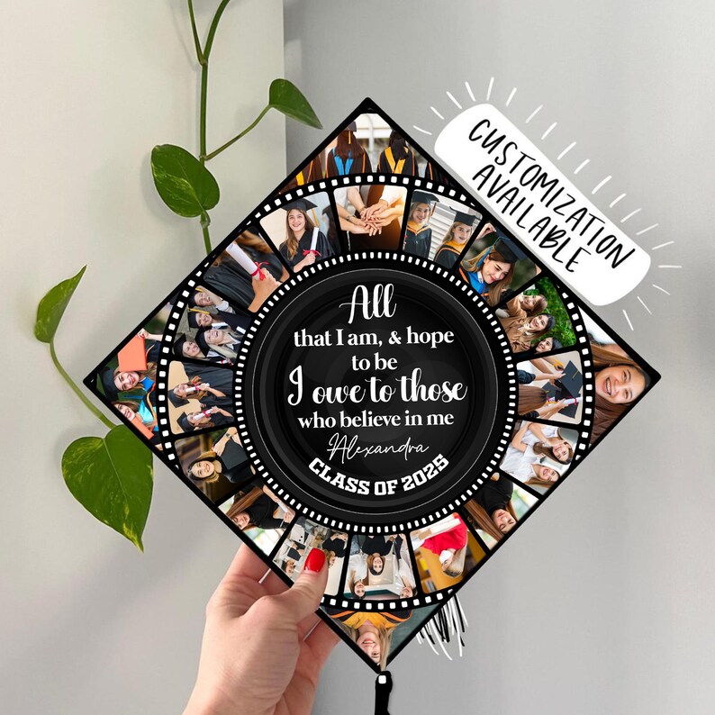 Personalized Photo Graduation Cap Topper: Custom Memory Film, Class of ...
