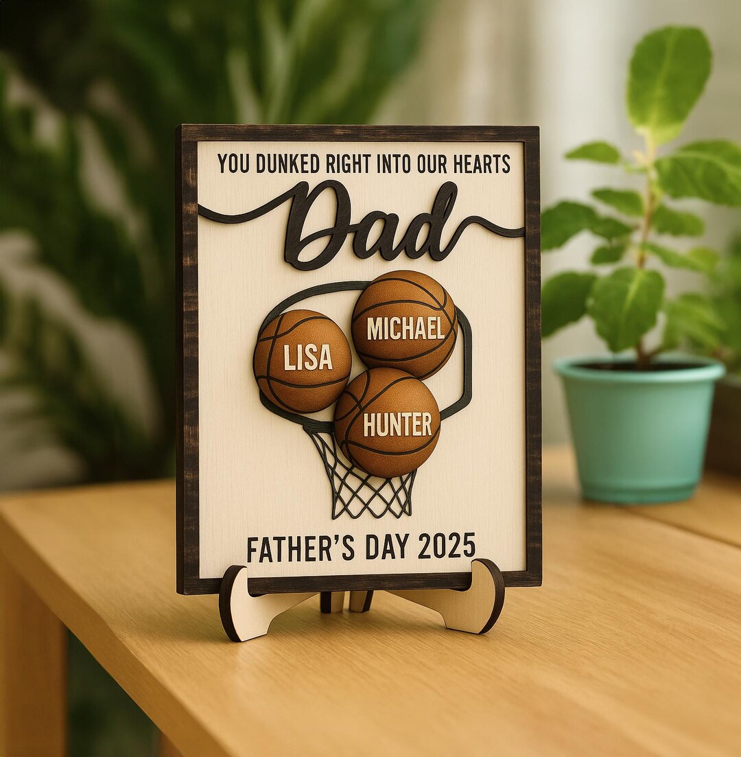 Father's Day Gift 2025, You Dunked Right Into Our Heart Basketball Dad ...