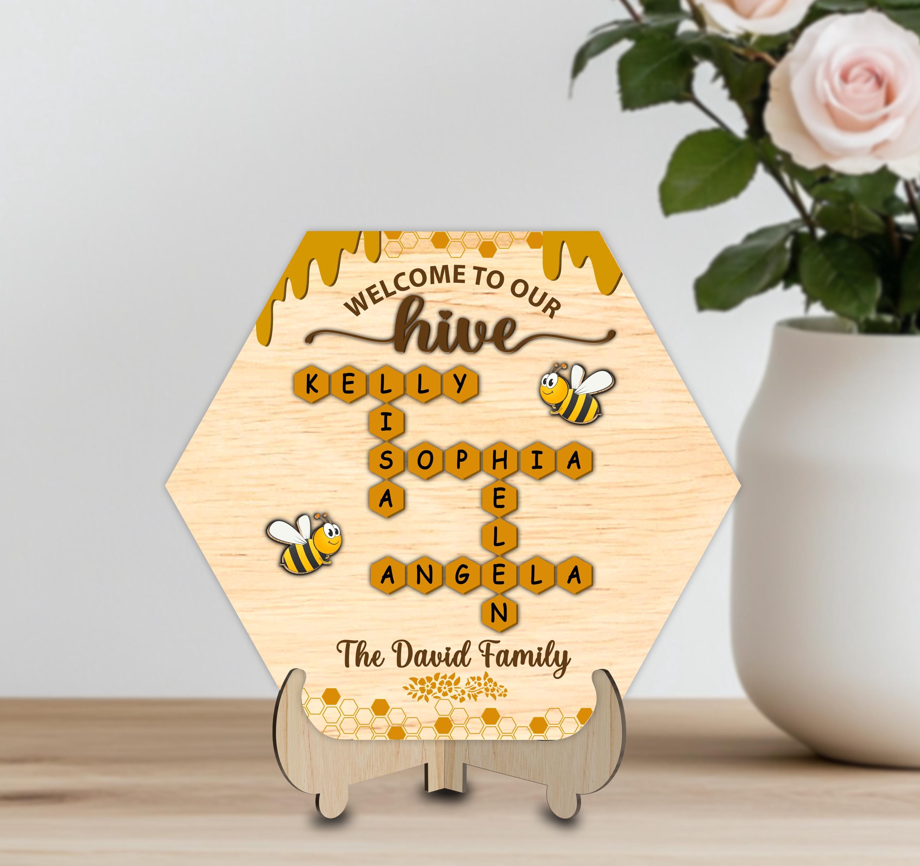 Personalized Bee Hive Family Tree Plaque: Custom Grandparent Gift - Etsy