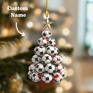 Personalized Soccer Ball Christmas Ornament: Acrylic Football Tree ...