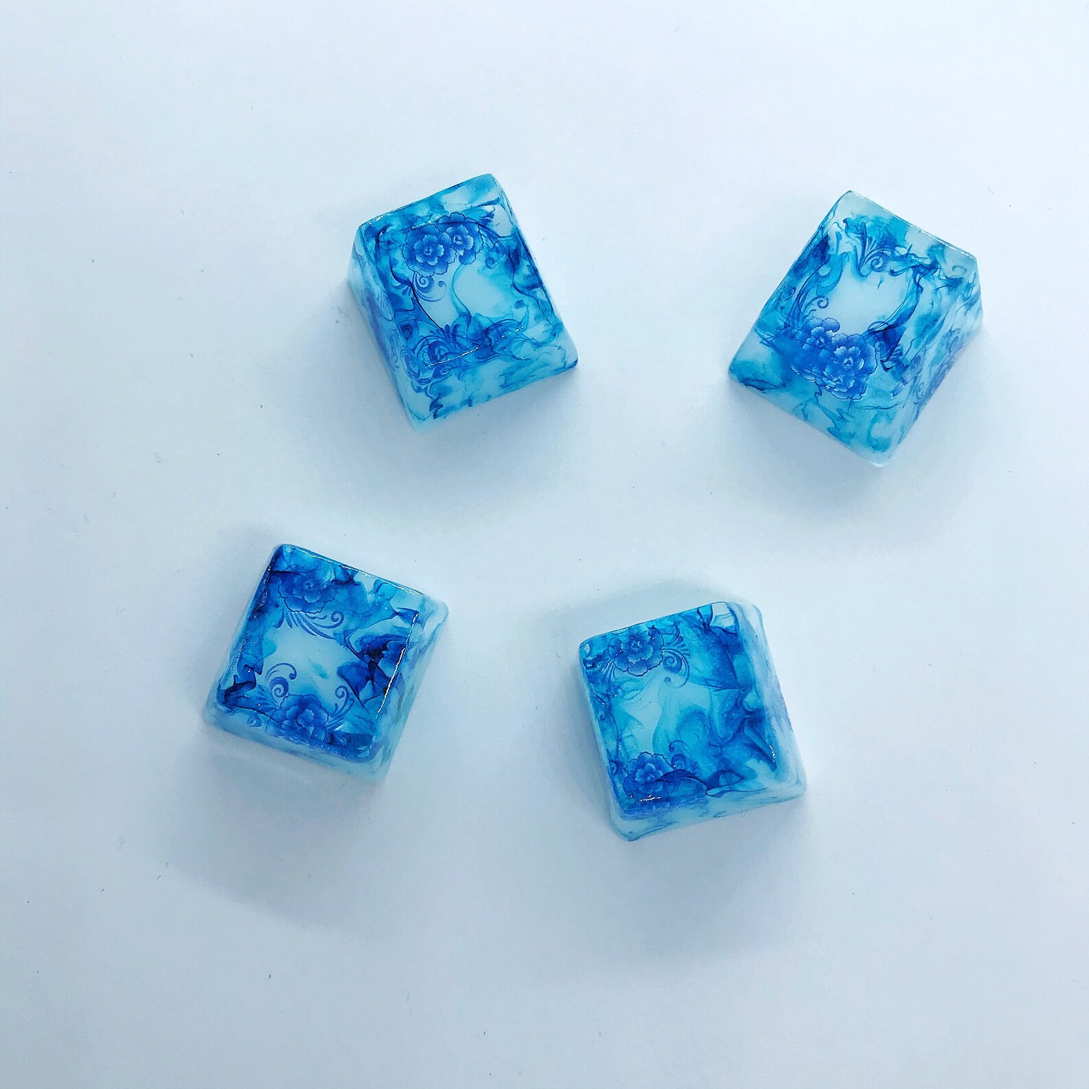 Blue Porcelain Pattern Artisan Keycap Chinese Floral Vector - Etsy