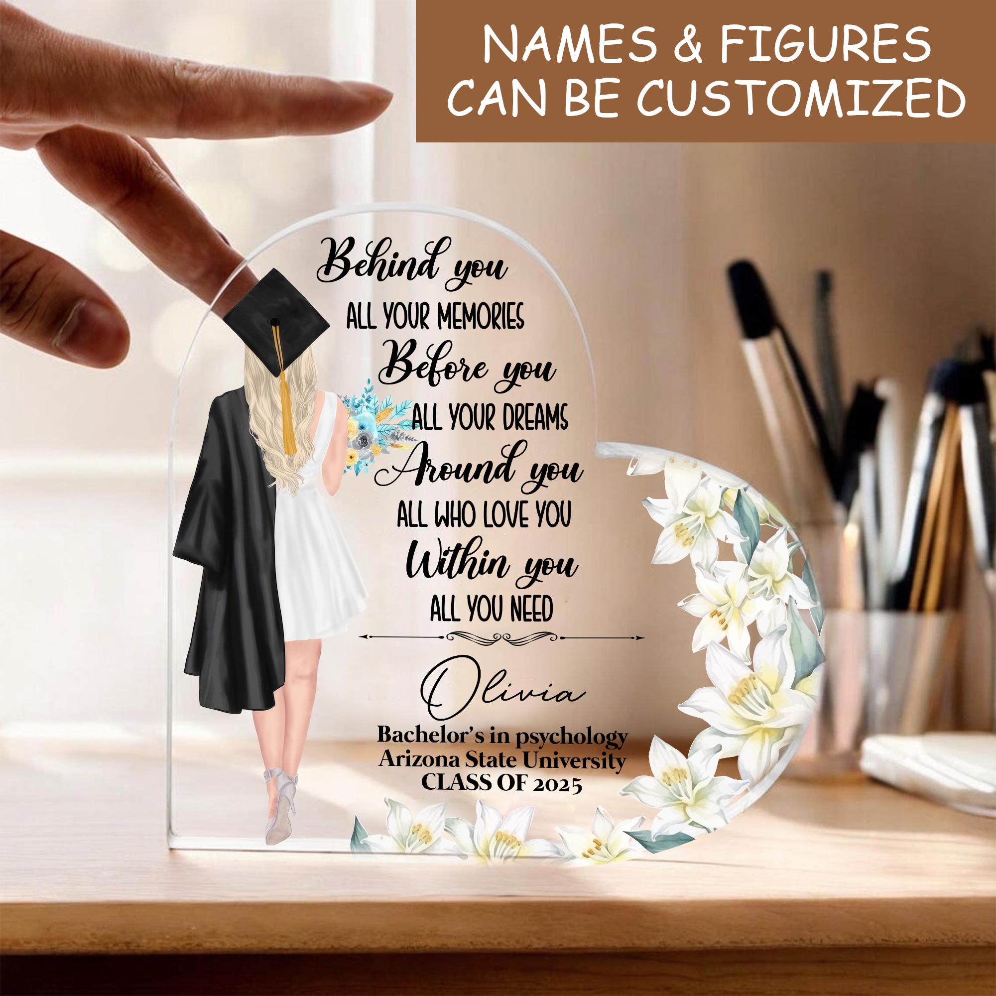 Personalized Graduation Acrylic Plaque: Heart Keepsake Gift - Etsy