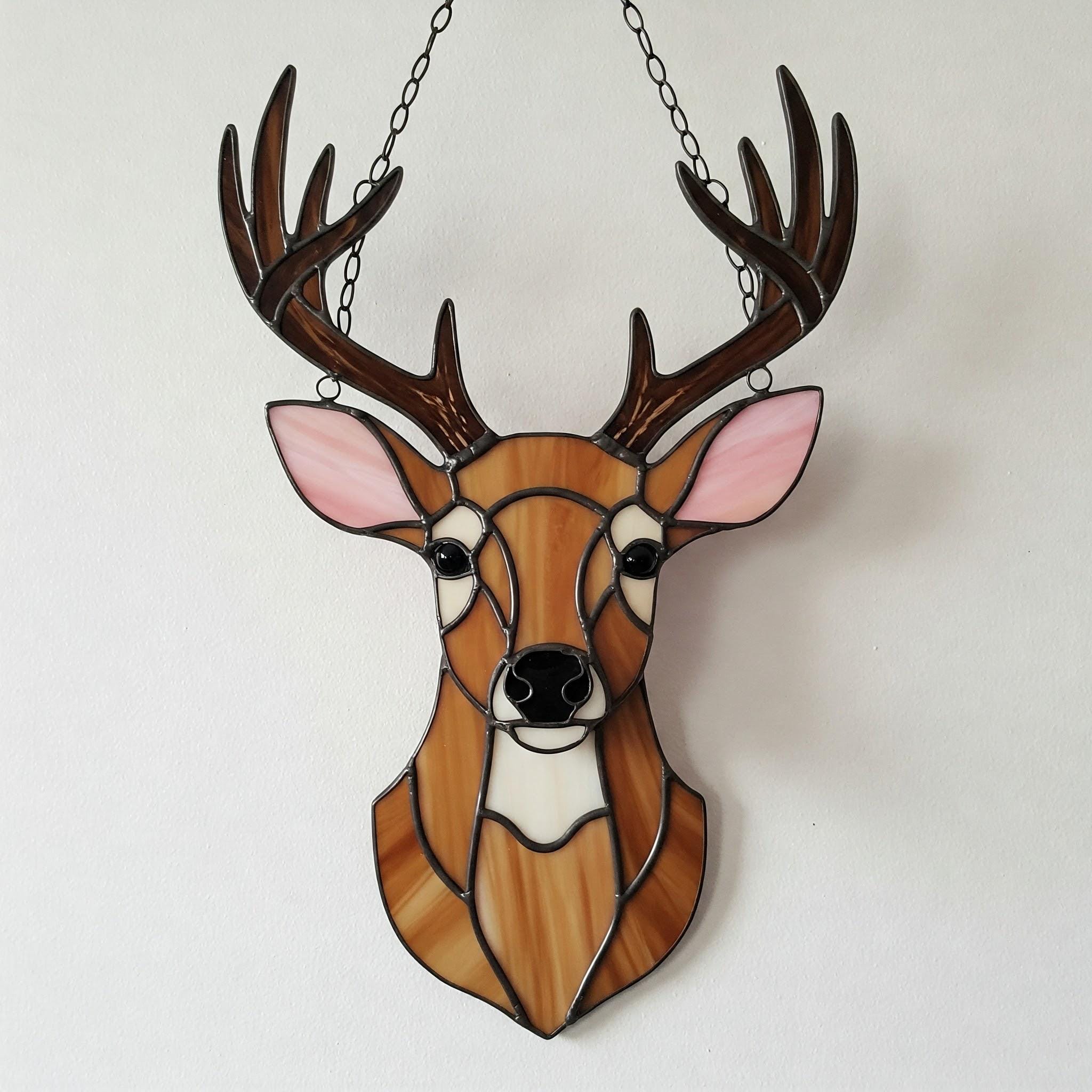 Deer Head Stained Glass Pattern: DIY Home Decor (PDF Pattern) - Etsy