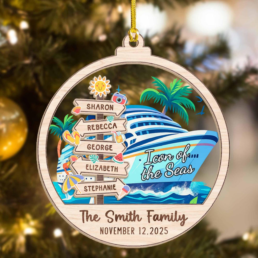 Personalized Cruise Ship Ornament Christmas Gift: Icon of the Seas ...