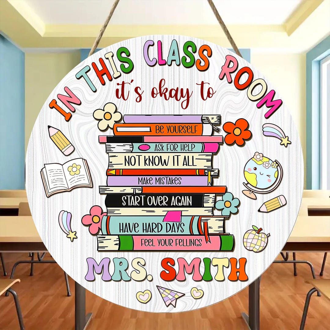 Custom Teacher Door Hanger: Classroom Decor, Back to School Gift - Etsy