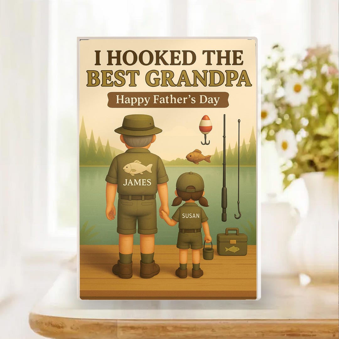 Hooked the Best Dad Fishing Custom Figure, Father's Day Gifts, Custom ...