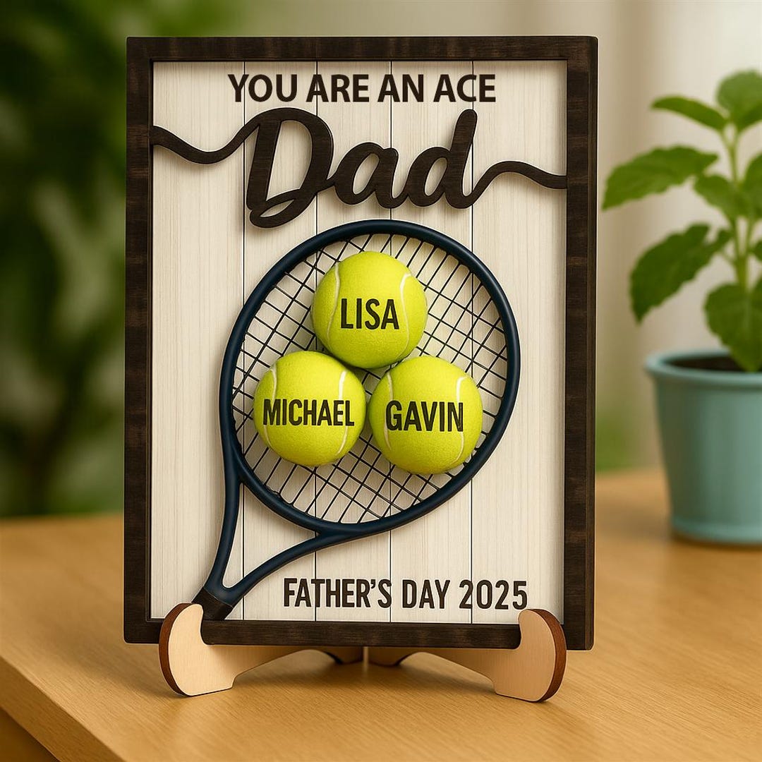 Tennis Father's Day Gifts 2025, Personalized You Are an Ace Best Dad 2 ...