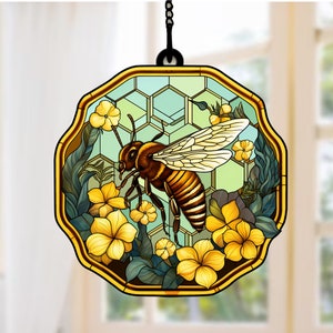 Honey Bee and Hive Window Decor, Bee Wall Decor, Acrylic Honey Bee ...