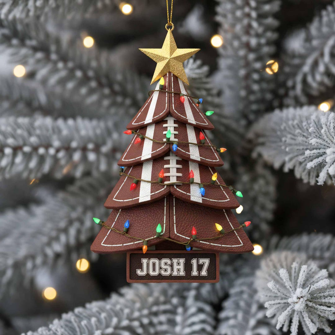 American Football Christmas Tree Ornament, Football Christmas Decor ...