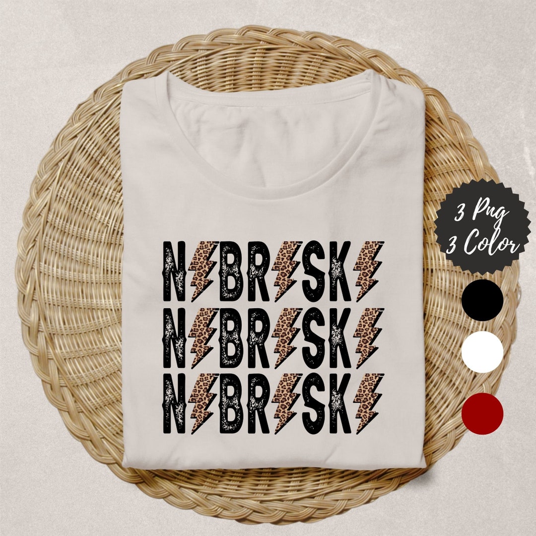 Nebraska Distressed Leopard Lightning Bolt Png, Digital Download ...