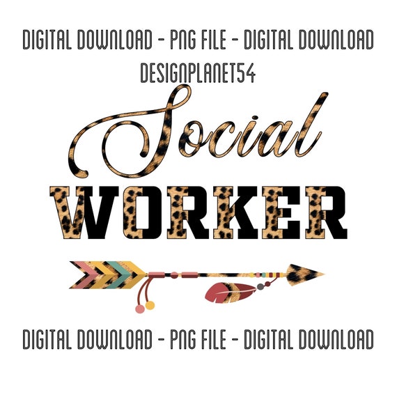 Social Worker Png Boho Digital Download Business Sublimation | Etsy