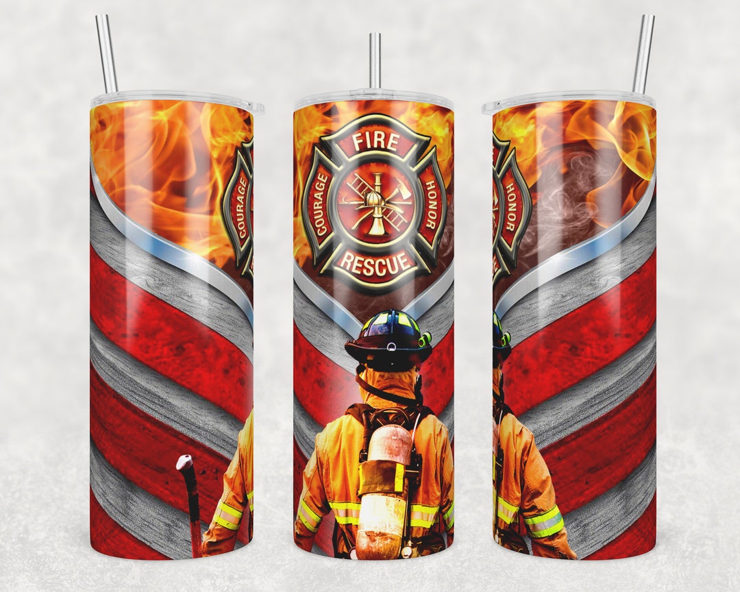 Firefighter Tumbler Wrap: American Fire Dept PNG (digital Download) - Etsy