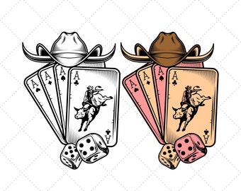 Rodeo Bronc Playing Cards Western Digital Download - Etsy