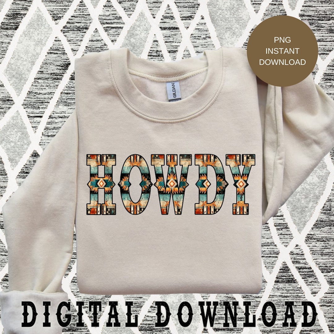 Aztec Howdy PNG: Distressed Western Cowgirl Font (digital Download) - Etsy