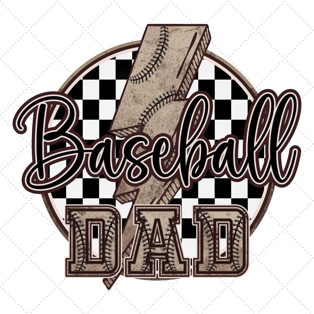 Baseball Dad Png, Grunge Mud Lighting Bolt Baseball, Checkered ...
