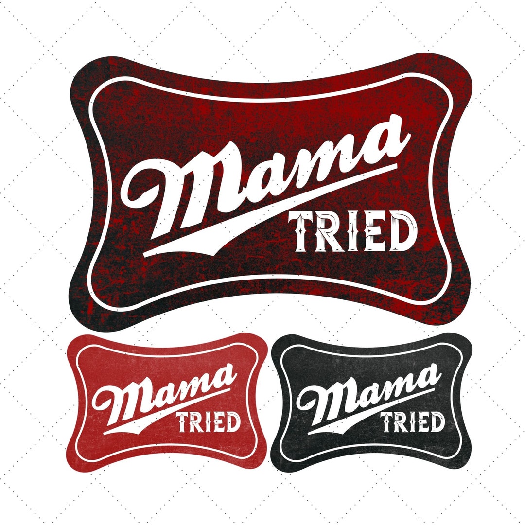 Mama Tried Png, Red and Black Grunge Country Music Sublimation Png ...