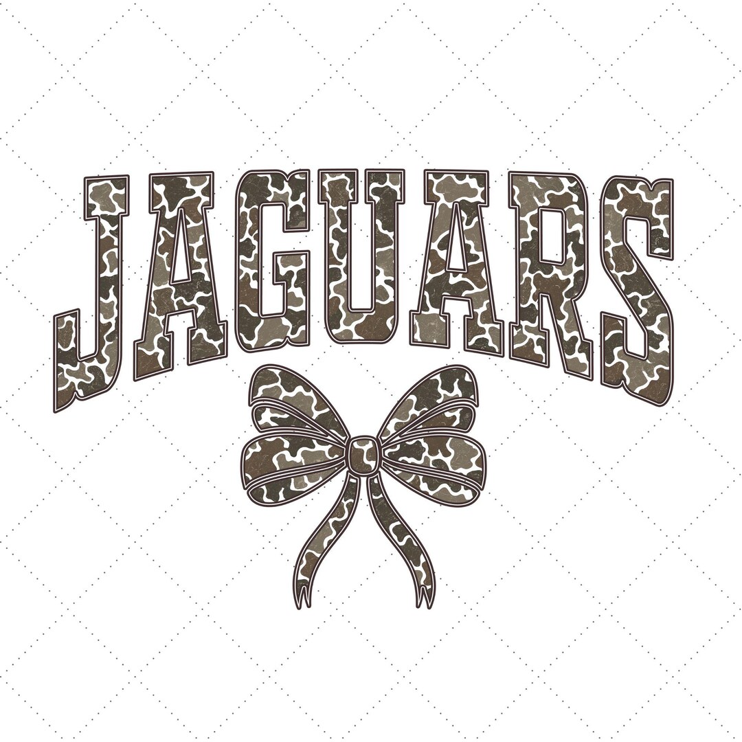 Jaguars Camo PNG: Retro Varsity Mascot, School Spirit Design (digital ...