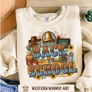 Western Back to School PNG: Cowgirl Cowboy Classroom Graphic (digital ...