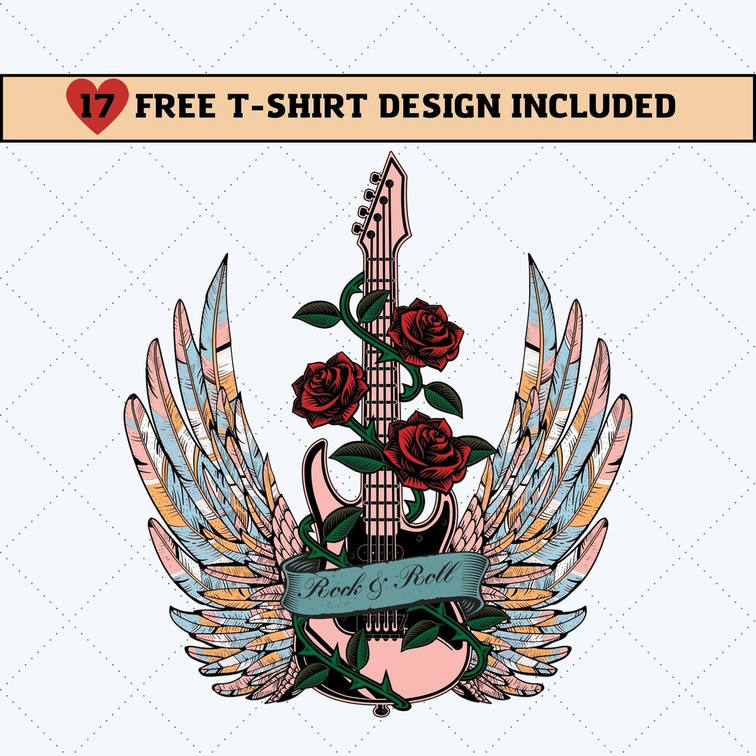 Music Sublimation, Digital Download, Guitar Png, Rock Png, Rock and ...