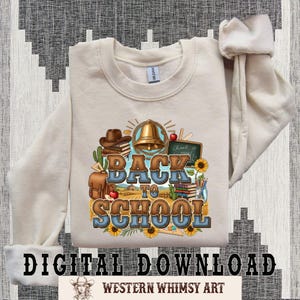 Western Back to School PNG: Cowgirl Cowboy Classroom Graphic (digital ...