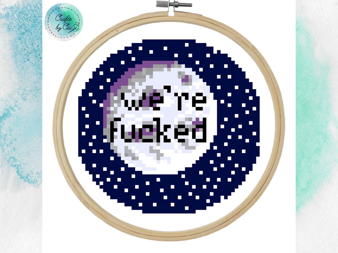 Full Moon Cross Stitch PDF Pattern - Etsy
