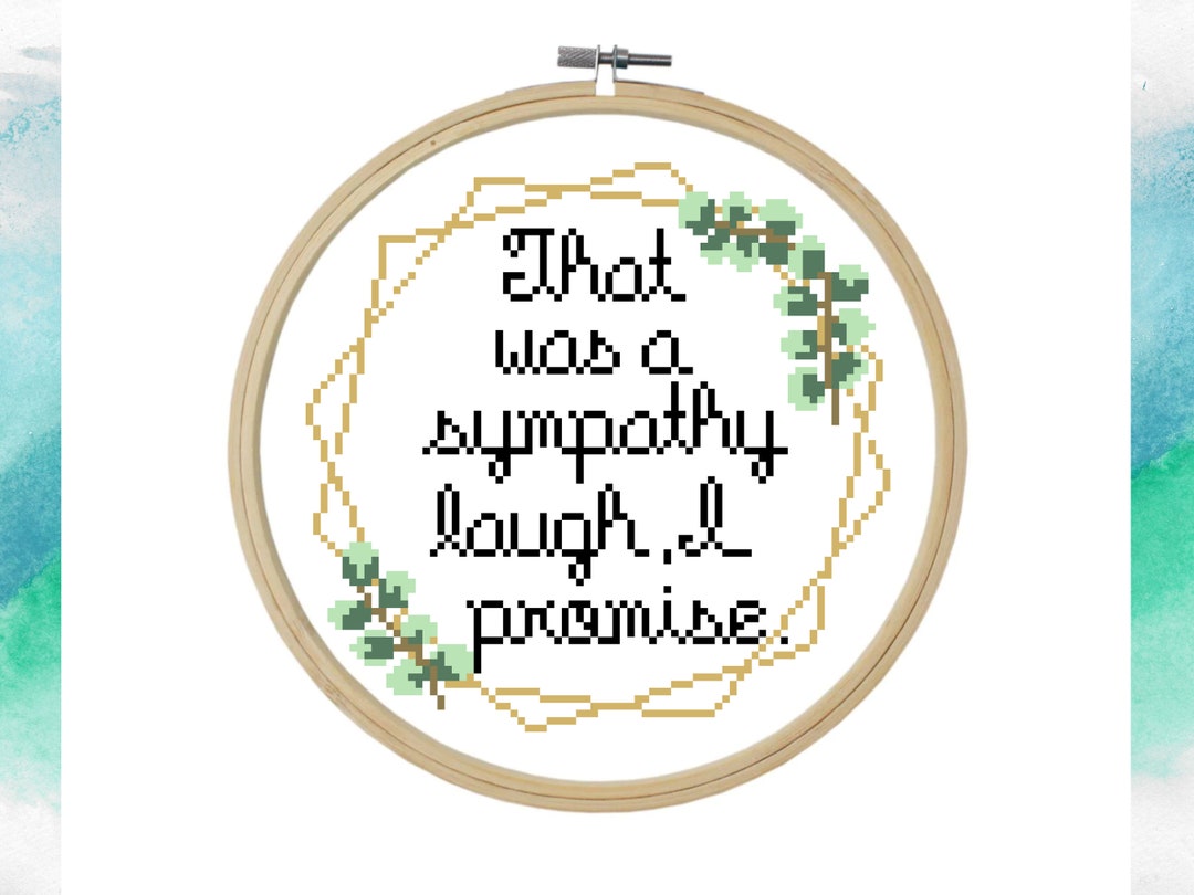 Sympathy Laugh Subversive Cross Stitch Pattern. Cheeky Counted Cross ...