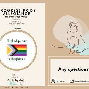 Progress Pride Flag Cross Stitch Pattern. Queer Cross Stitch. LGBT ...