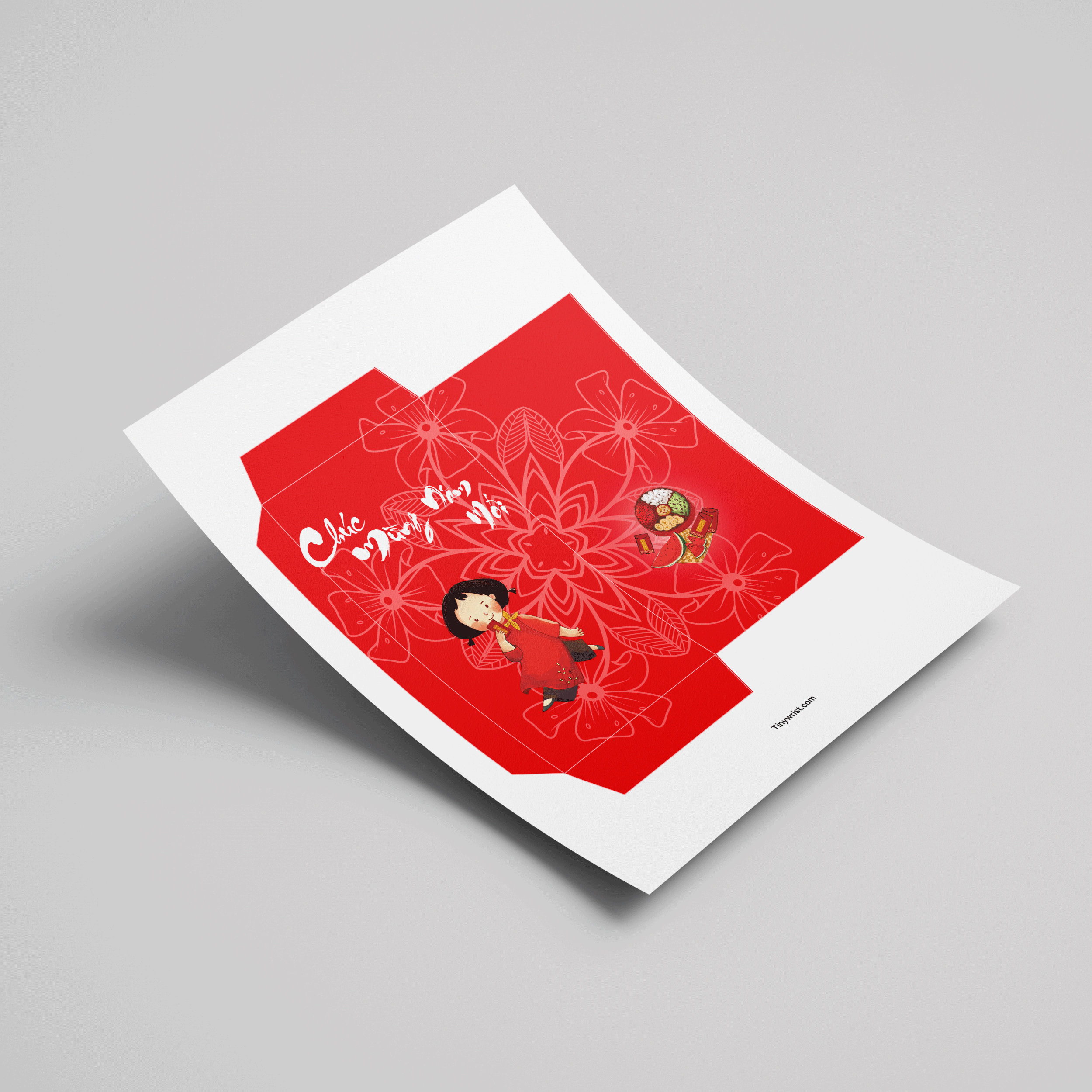 PRINTABLE Viet Red Envelope | Bao Lì Xì for Vietnamese Lunar New Year ...