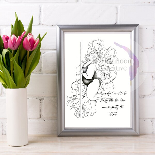 Plus Size Pole Dancer Art - Etsy