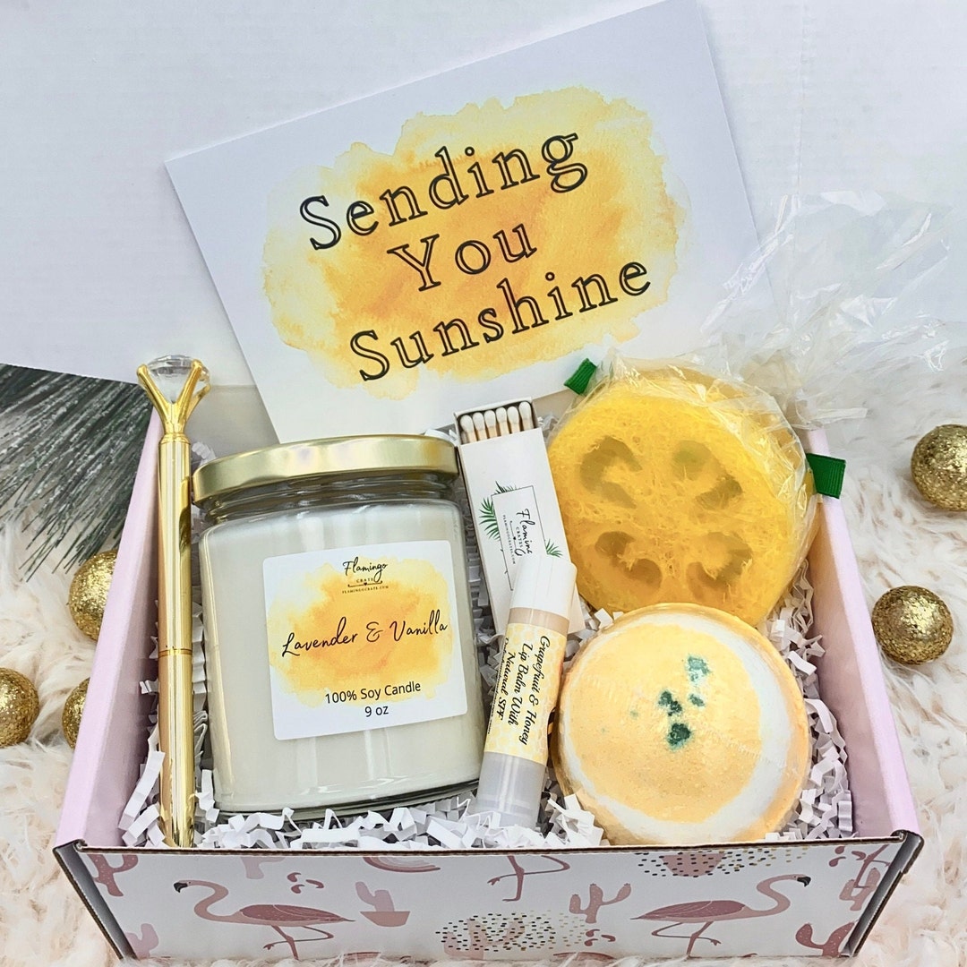 Sunshine Gift Relaxing Self Care Spa Box for Women Sending You Sunshine ...