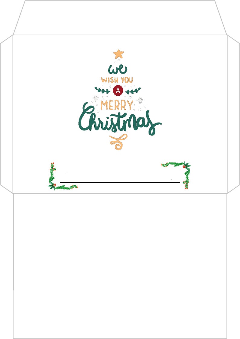 Digital Printable Christmas Card, Instant Download, Happy New Year Card ...