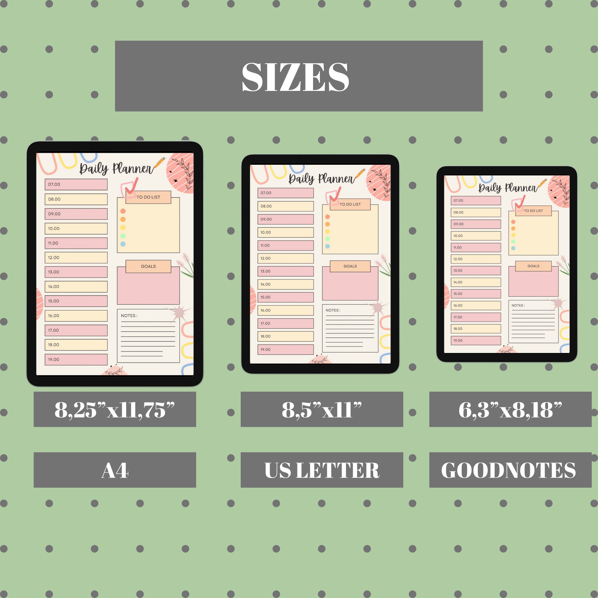 Printable Daily Plan, Daily Planner, Digital Planner, Daily Planner for ...