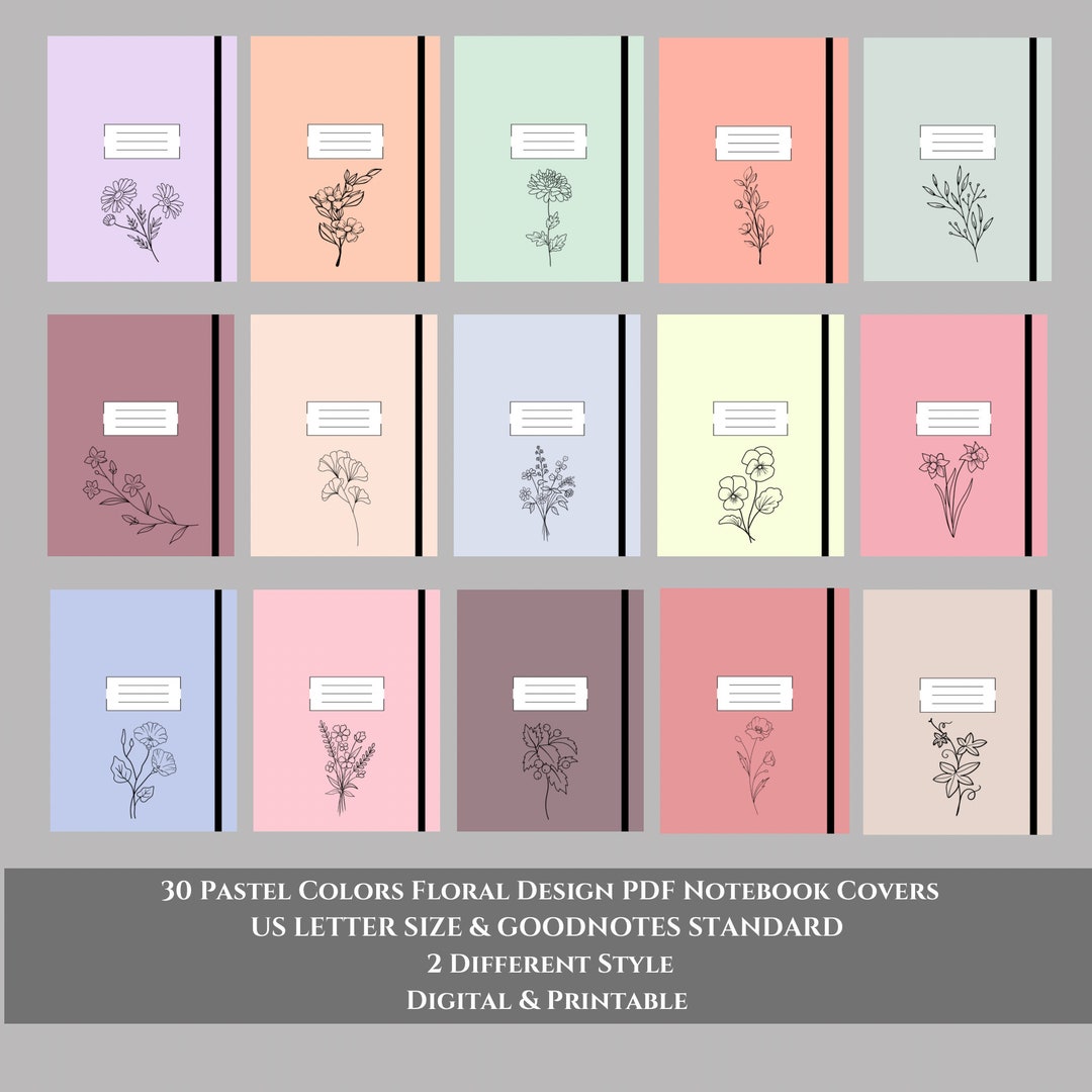 Goodnotes Notebook Covers, Digital Notebook Covers, Printable Notebook ...