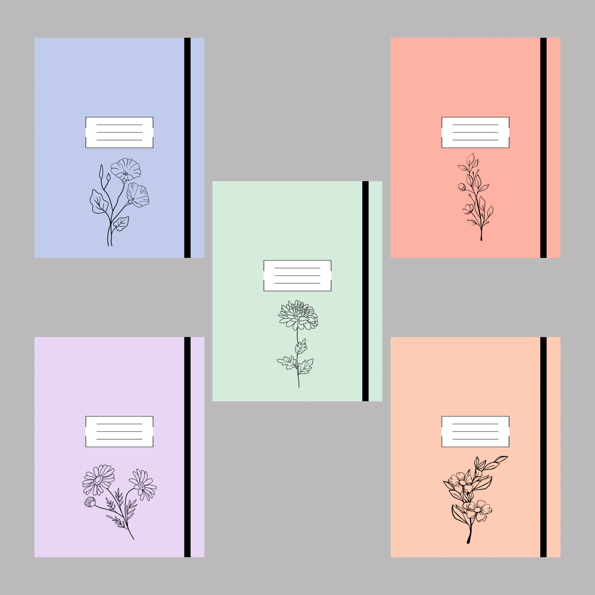 Goodnotes Notebook Covers, Digital Notebook Covers, Printable Notebook ...