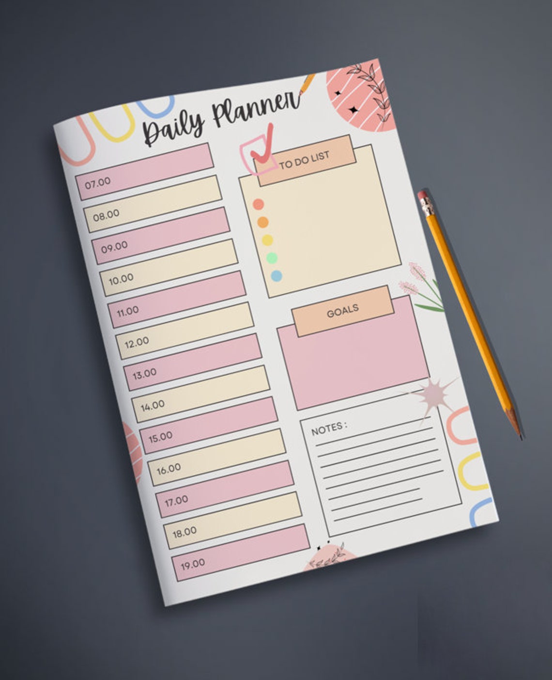 Printable Daily Plan, Daily Planner, Digital Planner, Daily Planner for ...